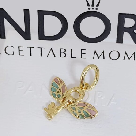 Pandora | Jewelry | Pandora Harry Potter Winged Key Pendant Charm Gold ...